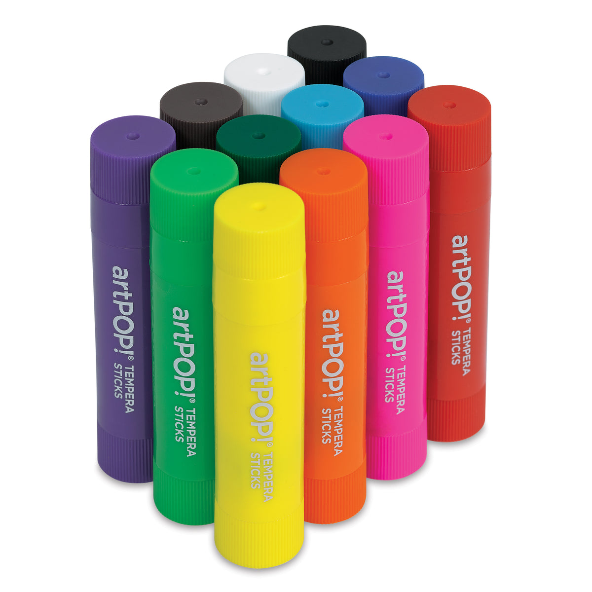 Washable Tempera Paint Sticks, Set of 12, Classic Colors | artPOP!