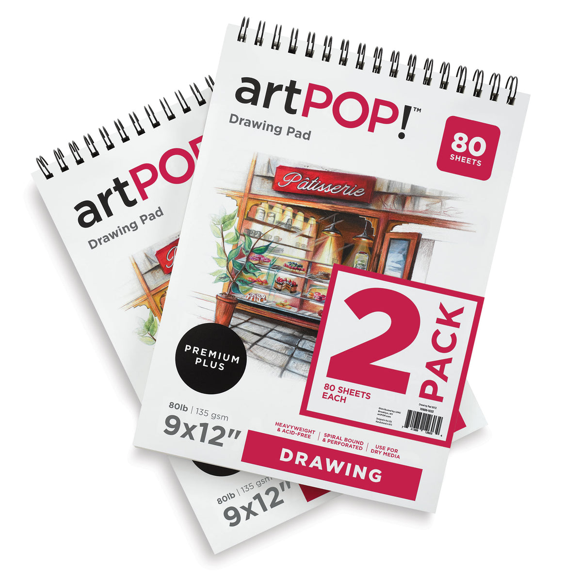 Drawing Pads, 9" x 12", Pkg of 2 | artPOP!