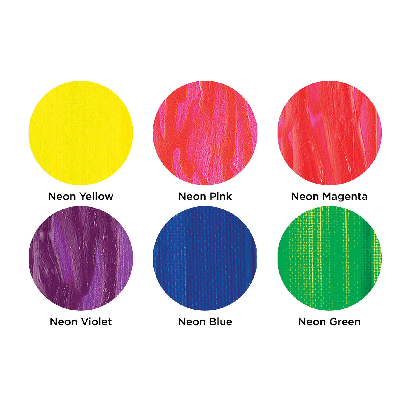 Soft Body Acrylic Paint Sets, Set of 6, Neon Colors | artPOP!